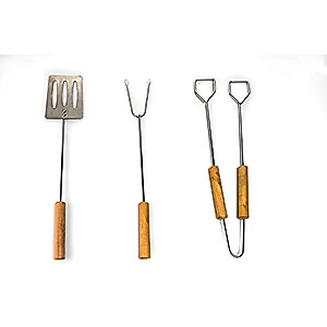 Portable BBQ Barbecue Large Folding Grill Charcoal Stove Camping Garden Outdoor with BBQ Grill with Grill Accessories Set