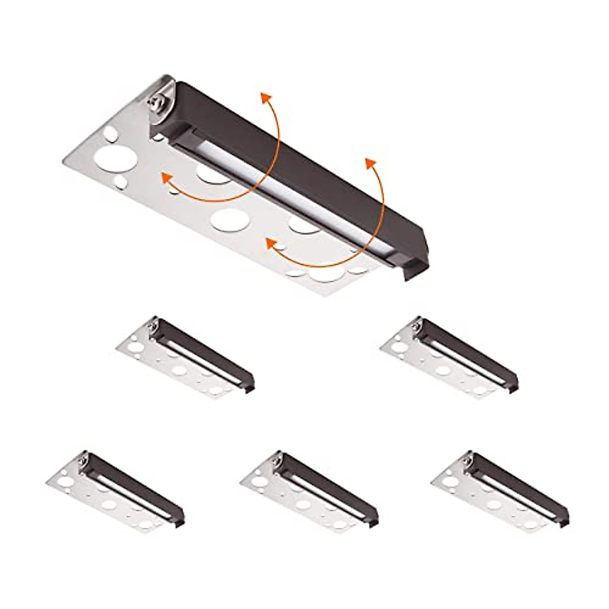 CLOUDY BAY [6 Pack] 7 Inch 12V-15 VAC/DC Low Voltage Hardscape Lighting Paver Light,Retaining Wall Lights Outdoor,IP65 Waterproof, 5W 2700K Soft White,Frost Lens Deck Step Light