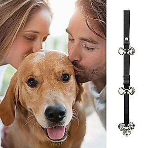 CandyHome Potty Dog Doorbells Housetraining Dog Bell Dog Bells for Potty Training Your Puppy Doggie with Doorbell, Easy 95% Success Rate, Black