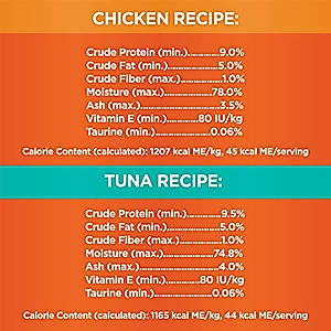 IAMS PERFECT PORTIONS Healthy Adult Grain Free* Wet Cat Food Pate Variety Pack, Chicken Recipe and Tuna Recipe, (12) 2.6 oz. Easy Peel Twin-Pack Trays
