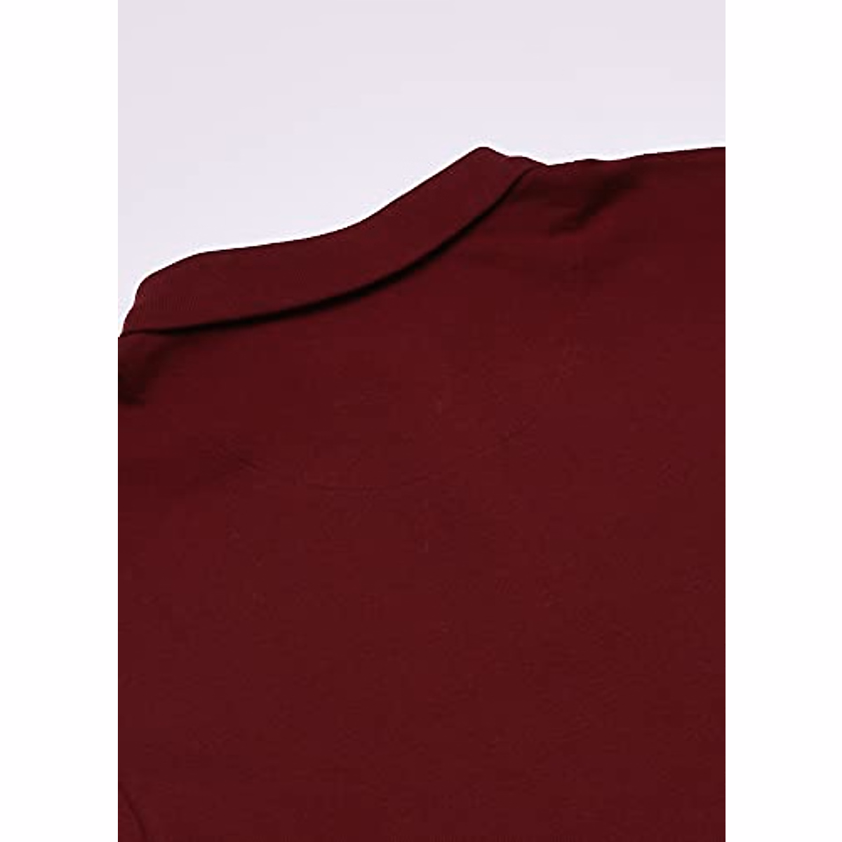 IZOD mens Long Sleeve Pique School Uniform Polo Shirt, Burgundy, 34-35 US