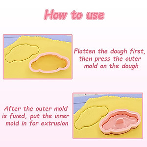 ROFOLO 8 Piece Mini Cartoon Cookie Cutters for Baking, 3d Raised Design Gingerbread Cookie Stamps, Suitable for Frosting Decoration, Mini Pie Molds, Apple Pie Pastry Biscuit Cutter