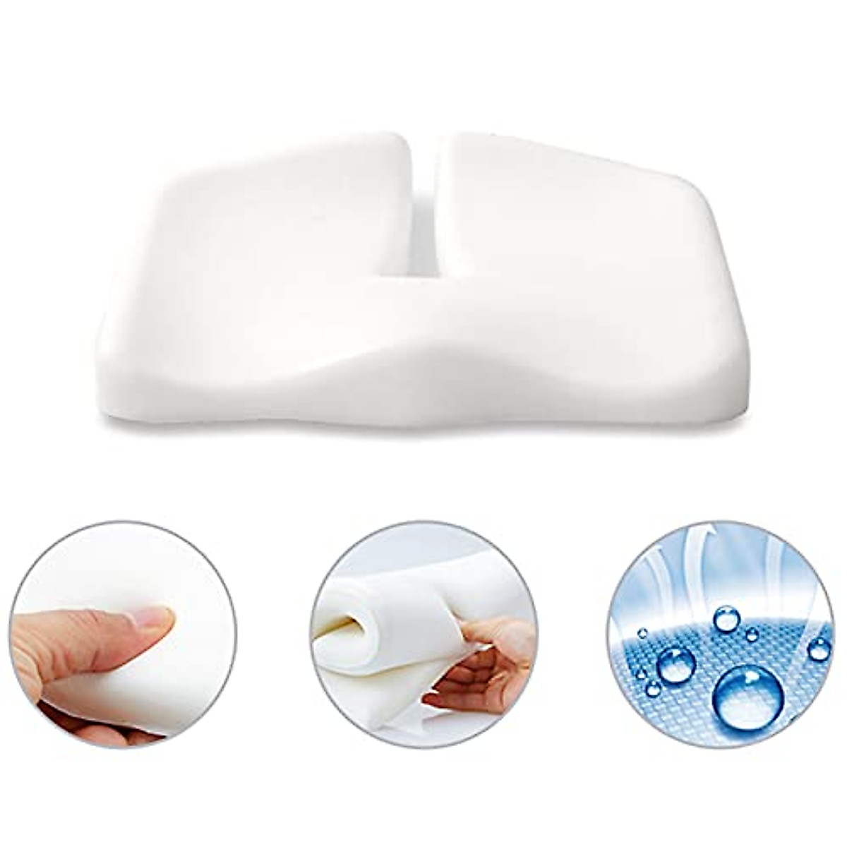 BAILR Chair Pads Softness 17×16inch, Non Slip and Chair Breathable Cushion with Zipper, Seat Pad Ergonomic for Home Office Sofa Car Wheelchair