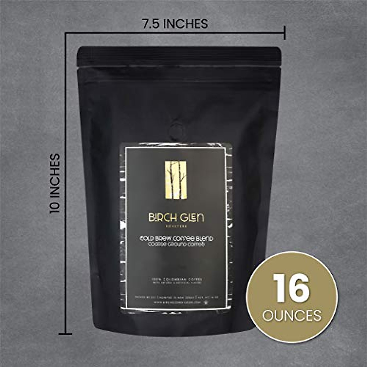 Birch Glen Roasters Cold Brew Coffee | Flavored Coarse Ground Coffee | Artisanal Roasting | Medium Roast |100% Arabica |1 LB Bag | Caramel Cream