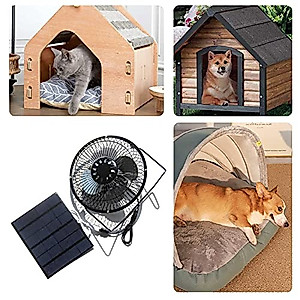 5w Solar Powered Exhaust Fan for Shed Fan Waterproof Solar Powered Fan Kit for Chicken Coop, Pet Houses, and Windows, Solar Fan for Greenhouse USB Solar Roof Fan Cool Stuff