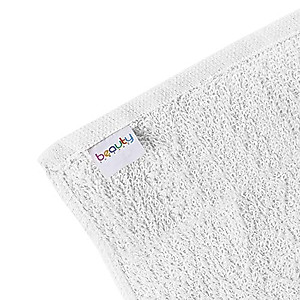 American Terry Mills 100% Cotton Economy Salon Towels Gym Towels Hand Towel, Maximum Softness, Absorbency & Durability, (15" L x 25" W 2.25Lbs/Doz, White, 24 Piece