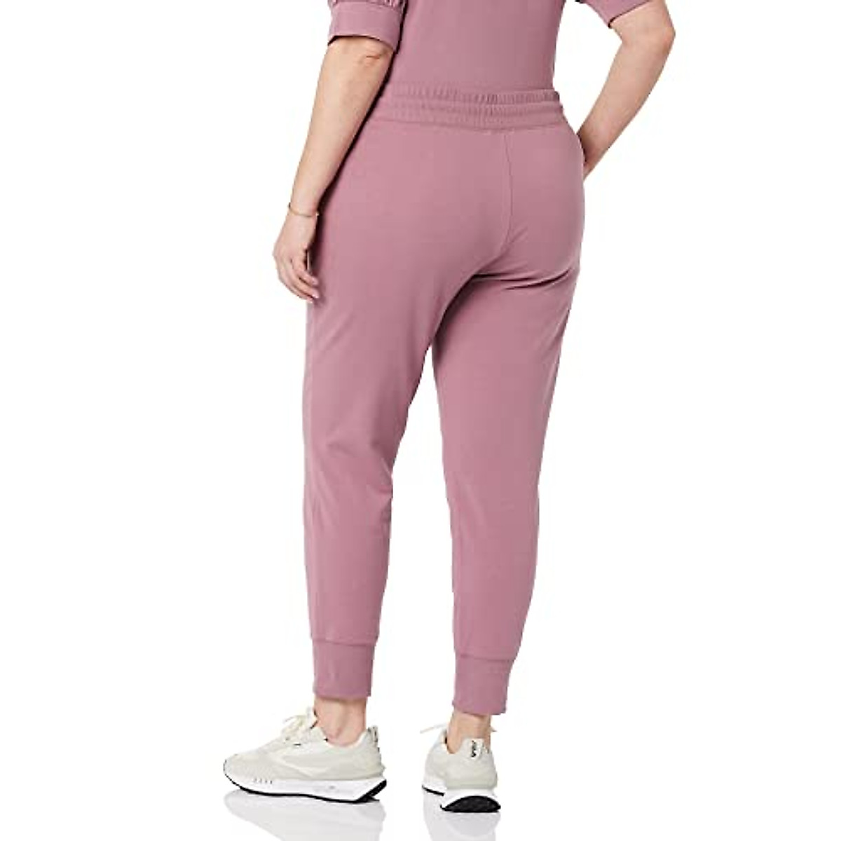 Daily Ritual Women's Terry Cotton and Modal Drawstring Jogger Pant, Dusty Lilac, Large