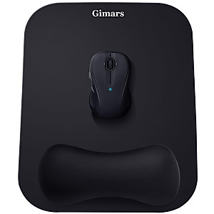 Gimars Large Smooth Superfine Fibre Memory Foam Ergonomic Mouse Pad Wrist Rest Support - Mousepad with Nonslip Base for Laptop, Computer, Gaming & Office