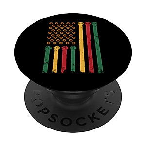 June 19, 1865 US Flag Fisting Hands and Flowers PopSockets Swappable PopGrip
