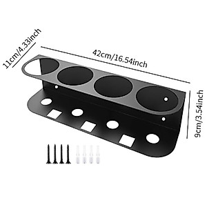 SiaBiced Spray Bottle Holder Wall Mount Shelf Paint Bottle Holder Stand Storage Rack Bottle Organizer for Garage Kitchen Shop Home, 42cmx11cmx9cm