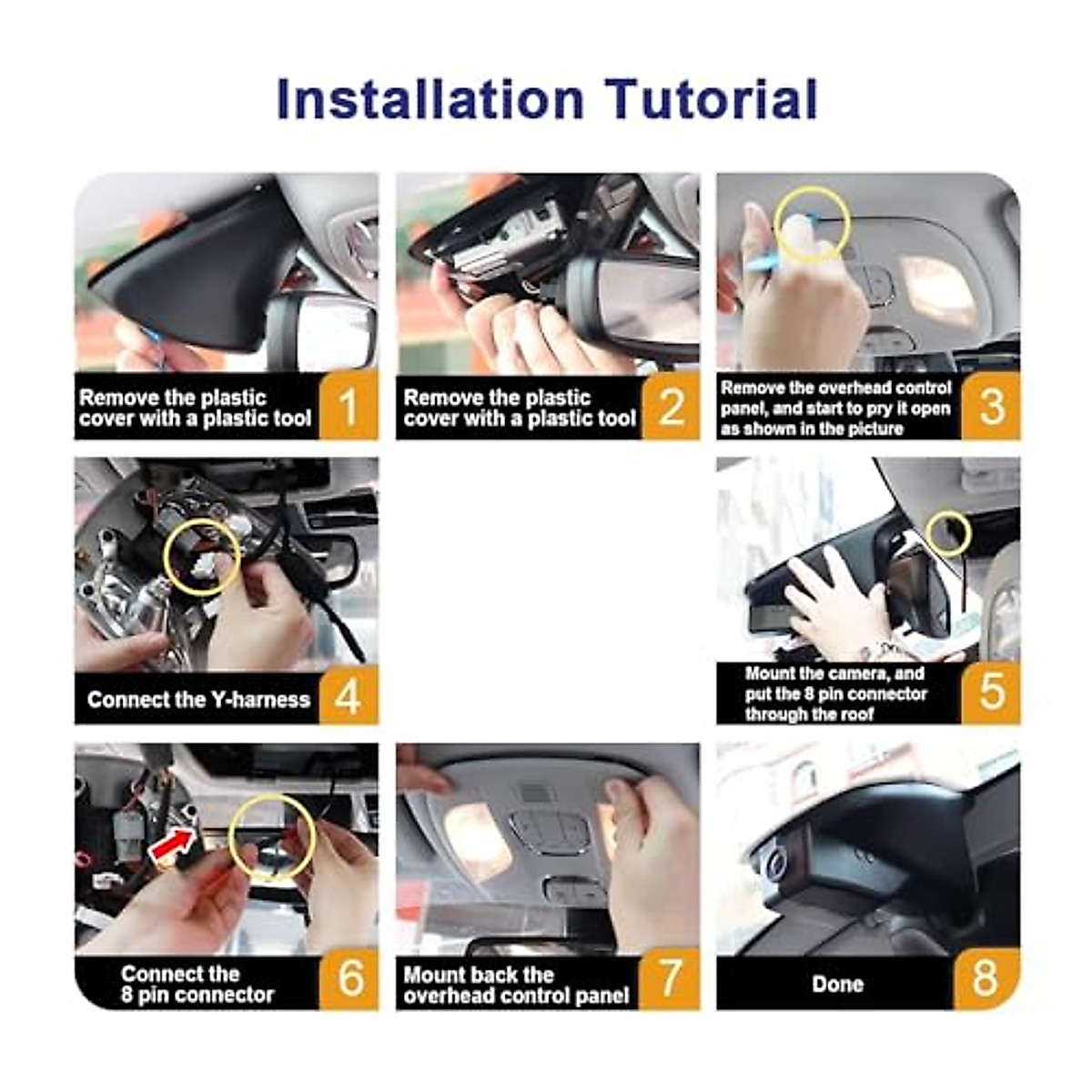 FITCAMX Car Camera WiFi Connection APP Control Dash Cam Compatible with Jeep Compass (2nd Gen) 2018 2019 2020 2021 2022 2023 (Color : HD2-6125, Size : 2K Dual Cam 64GB)