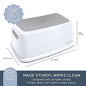 Dreambaby Step Stool Aqua Dots, Toddler Potty Training Aid with Non Slip Base - Model L672