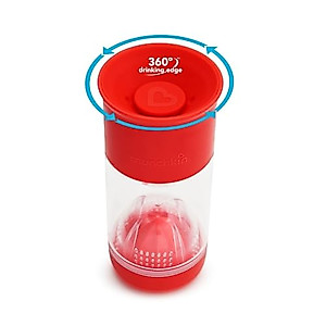 Munchkin® Miracle® 360 Fruit Infuser Toddler Sippy Cup, 14 Ounce, Red