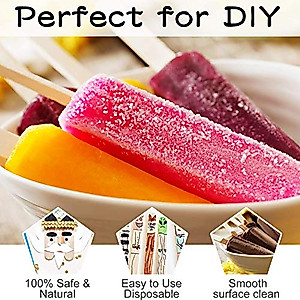 WISYOK 120 Pcs Wood Craft Sticks 5.9 Inch, Ice Cream Sticks, Karlash Jumbo Sticks, Popsicle Sticks, Ideal for Building Model, Kids Handicraft, and Creating Craft Projects