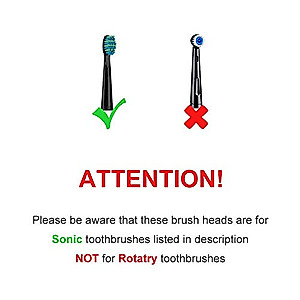YUNCHI Toothbrush Replacement Heads Compatible with Fairywill FW-D1/D3/D7/D8/507/508/551/917/959, Gloridea, Sboly, WOVIDA, Y1 Sonic Electric Toothbrushes, 5 Pack - Black