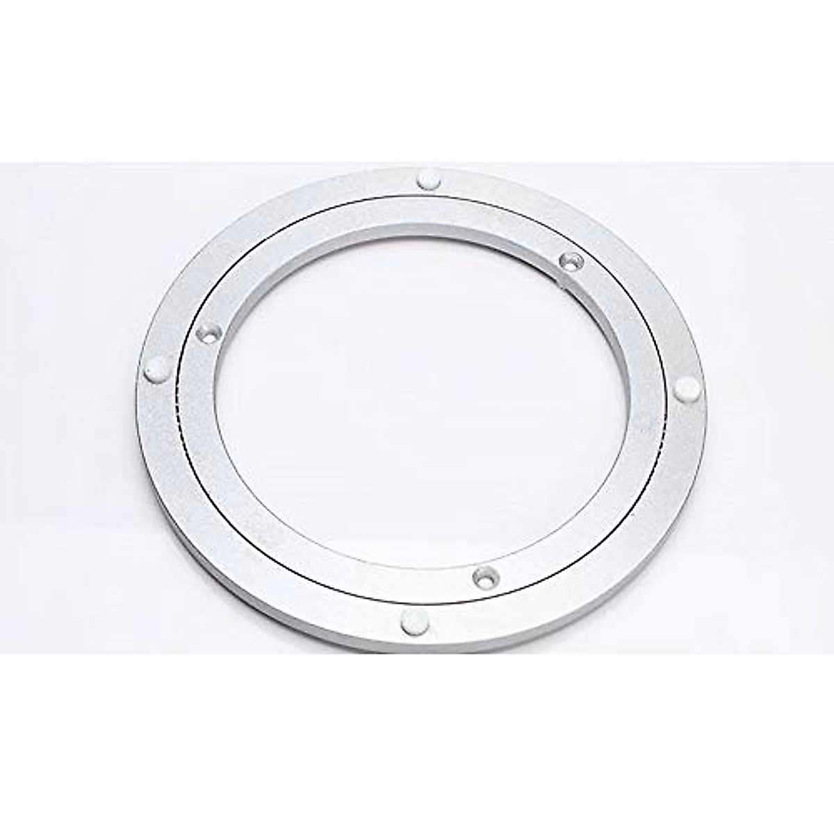 NUZAMAS Set of 2 125mm(5inch) Heavy Duty Aluminium Alloy Rotary Table Bearings Turntable Round Dining Table Smooth Swivel Plate for Tabletop Serving Trade Show Displays