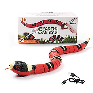 AMCHSURI Electric Snake Toy, Smart Sensing Snake Cat Toy with USB Rechargeable Snake Toy for Cats Snake Toy That Moves Snake Toy for Cat 40cm