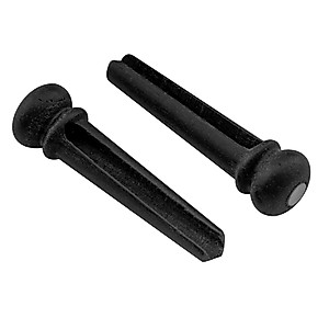 Musiclily SlottedGuitar Ebony Bridge Pins Endpins for Taylor Martin Acoustic Guitar Replacement, Black with White Pearl Shell Dot (Pack of 6)