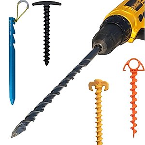 Keyfit Tools AnchorBit Pilot Hole Driver for Screw in Tent Stakes & Ground Anchors Rebar Steel J Hook Designed for Tough Soils Hardpan Rocky Ground Even Frozen Ground & Solid Ice is No Problem