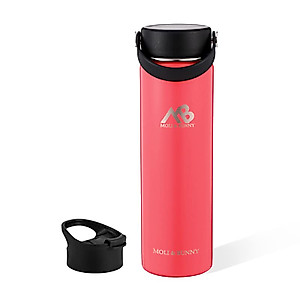 MOLI & BUNNY 22 oz Stainless Steel Water Bottle For Kids and Adults. Wide Mouth Vacuum Insulated Water Bottle For Sports and Travel. BPA Free Modern Leak Proof Water Bottle
