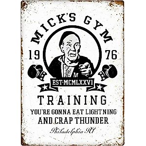 Micks Gym Vintage Retro Metal Tin Sign Plaque Decor Mighty Boxing Rocky Balboa 8 X 12 Inch Retro Tin Sign…