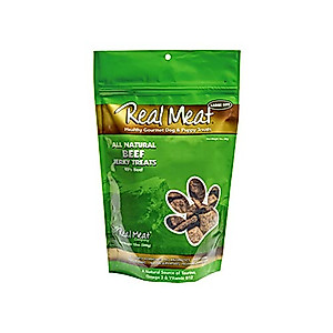 Real Meat Air-Dried Jerky Treats, Free-Range, All-Natural (Beef, 12oz)