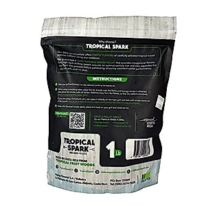 Tropical Spark Coffee Wood Pellets | Perfect for BBQ, Smoking, Grilling, Bake, Roast and Braise | Premium 100% All-Natural | 1 lb. Bag