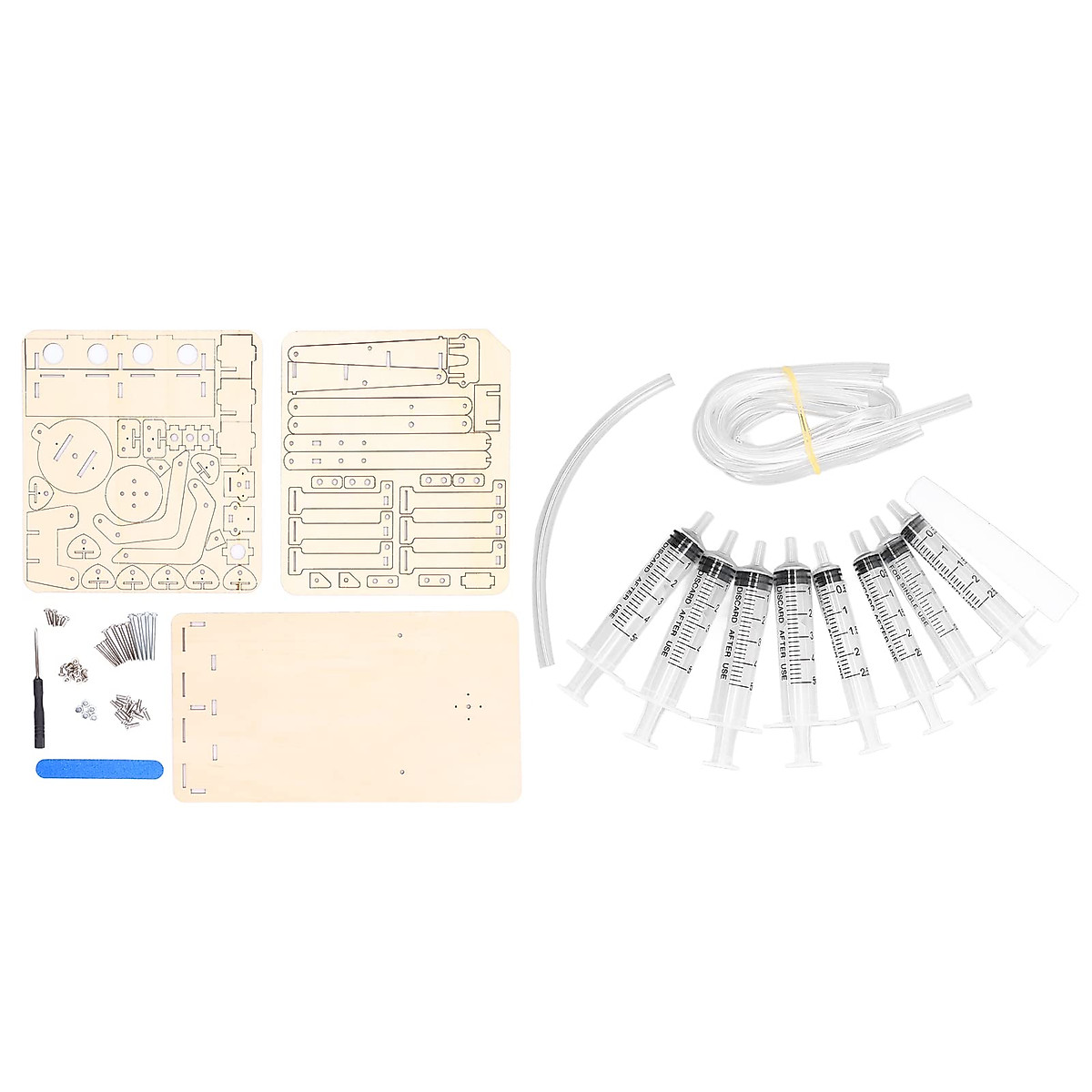 Robot Arm, Robot Arm, Robot Arm Model, Wooden Hydraulic Mechanical Jaws DIY Excavator Starter Kit STEM Science Educational Building Toy, Science Kits