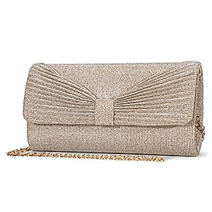 Mansherry Evening Bag Ladies Party Handbag Wedding Bag Purse Clutch Purses for Women Apricot