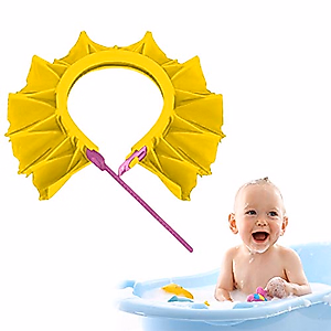 Baby Shower Cap, Gimilife Baby Shower Head Protector Safe Bathing Shampoo Shower Protection Hat Bathroom Safety Cap, Silicone Adjustable Bath Visor Hat for Baby,Toddler, Children, Kids