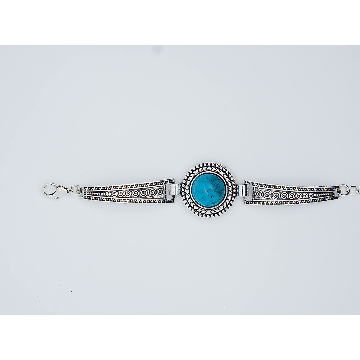 ZIVEMOT Western National Style Vintage Turquoise Bracelet Silver Turquoise Bangle Western Jewelry for Women