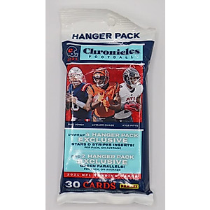 2021 Panini Chronicles NFL Football 30 Card Hanger Cello Pack - 30 Total Trading Cards