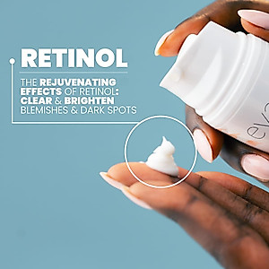 Eva Naturals Anti-Aging Retinol Cream - Day & Night Moisturizer with Hyaluronic Acid & Vitamin E, Reduces Fine Lines & Dark Spots (2 oz)