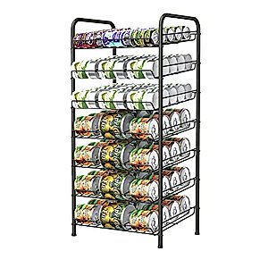 Vrisa Can Organizer for Pantry 7-tier Can Rack Organizer Can Storage Dispenser Rack Holds up to 84 Cans for Canned Food Kitchen Cabinet or Pantry Shelf
