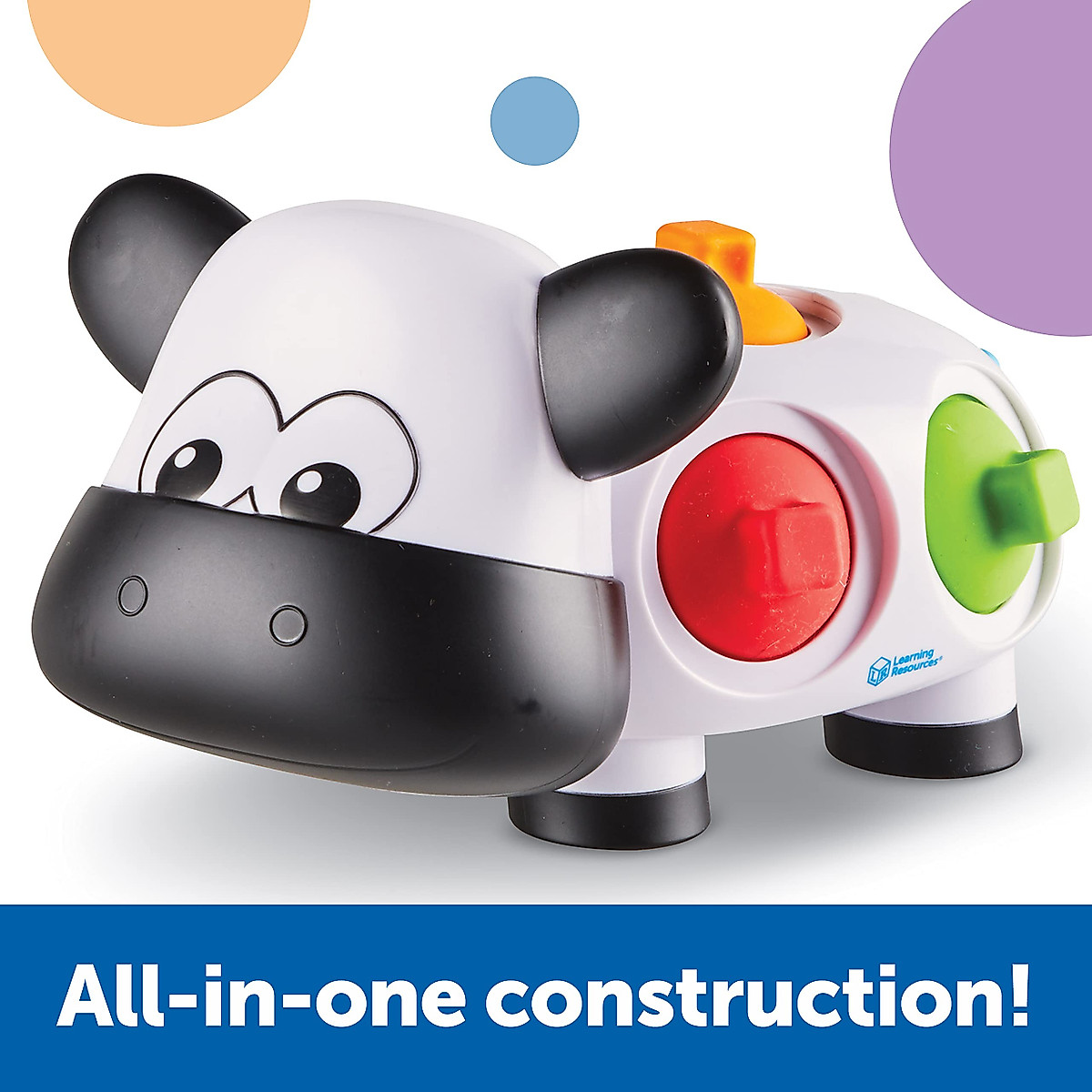 Learning Resources Dottie the Fine Motor Cow - 1 Piece, Ages 18+ months Fine Motor Skills Toys for Toddlers, Preschool Toys, Educational Toys for Kids