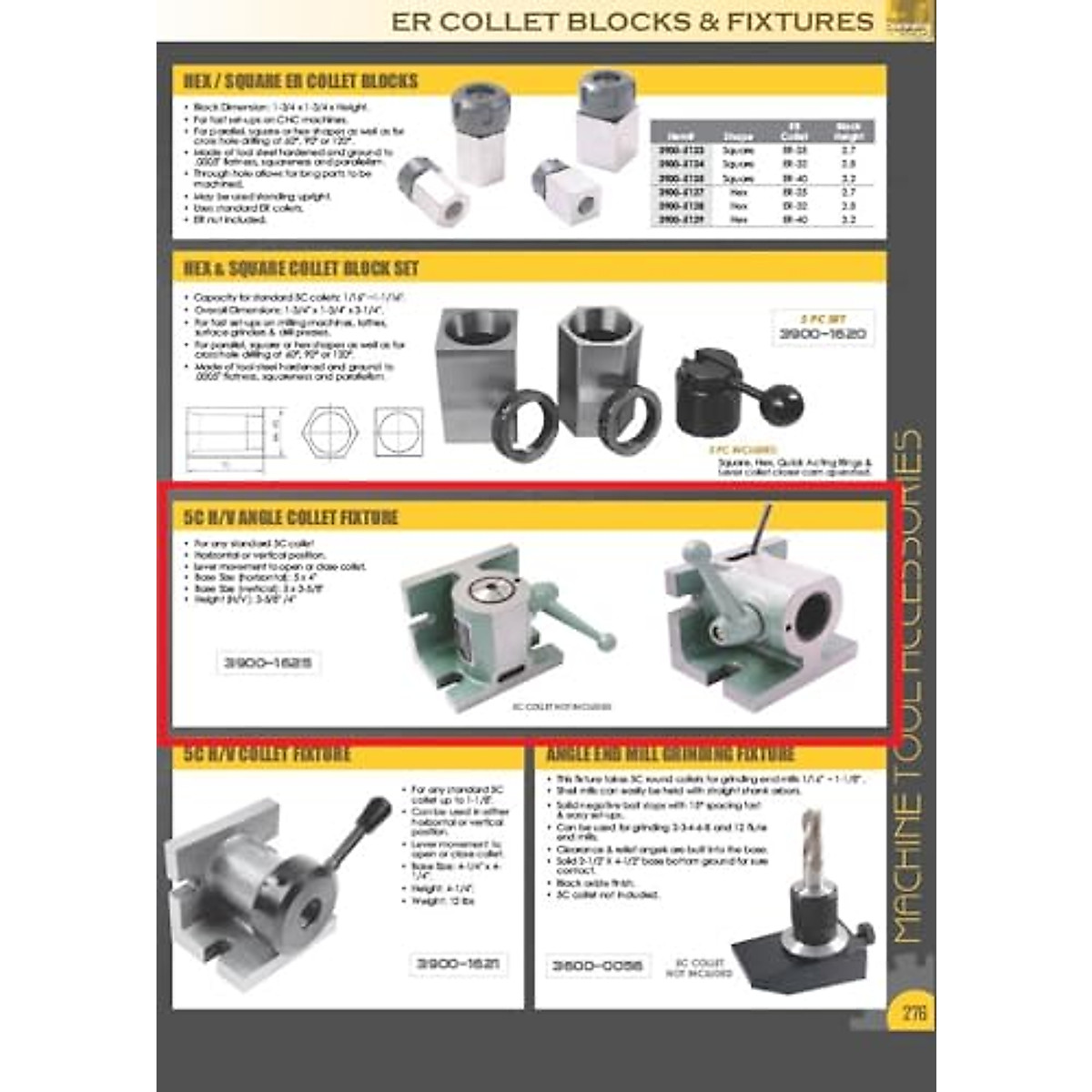HHIP 3900-1625 5C Horizontal/Vertical Angle Collet Fixture