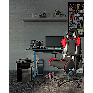 FURINNO Oval End Table, One, Walnut