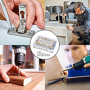 Self Tapping Screws Assortment Fasteners Set, 650pcs 304 Stainless Steel M3/M4/M5/M6 Sheet Metal Screws Kit with Storage Box,Phillips Drive Wood Screw Assortment
