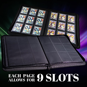 TopDeck 200 TopLoader Binder - 9 Pocket Card Binder Album - TCG Secure Storage Sleeves - Compatible with Yugioh, Magic the Gathering, Pokemon and More - Trading and Sports Card Holder