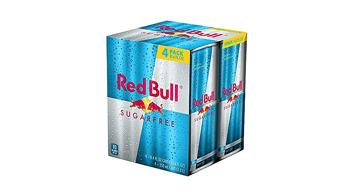 Red Bull Sugar Free Energy Drink 4 Pack - No Sugar, Just Wings