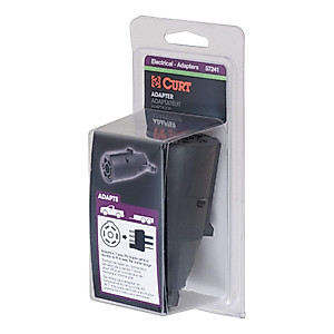 CURT 57241 7-Way RV Blade Vehicle-Side to 4-Way Flat Trailer Wiring Adapter