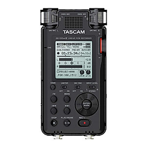 Tascam DR-100MKIII 192kHz/24-Bit Stereo Portable Audio Recorder,Black