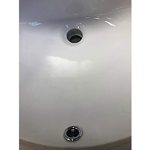 KINGSMAN 19" Classic Oval Modern Undermount Vitreous Ceramic Overflow Lavatory Vanity Bathroom Single Bowl Vessel Sink - Pure White (19.5 INCH)