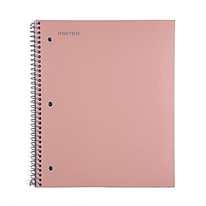 Mintra Office Durable Spiral Notebooks, 1 Subject, (Salmon, Sage Green, Lavender, College Ruled 3 Pack), 100 Sheets, Poly Pocket, Moisture Resistant Cover, Strong back, For School, Office, Business,