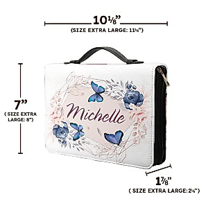 Walk by Faith Not by Sight 2 Corinthians Christian Gifts Custom Book Bible Cover Premium Faux or Top Grain Leather