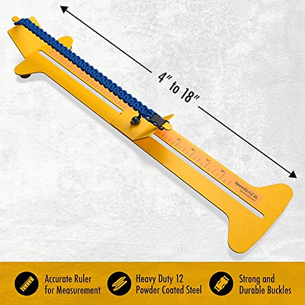 SpeedyJig XL Paracord Bracelet Kit & Jig | Adjustable Frame | Craft 4” to 18” Survival Bracelets, Jewelry, Keychains | Craft Idea for Adults & Children | Includes Cords & Buckles | USA Made