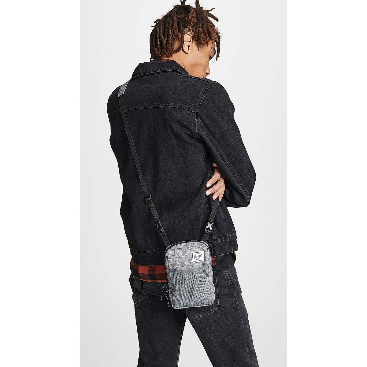 Herschel Sinclair Cross Body Bag, Raven Crosshatch, Large,10567-00919-OS