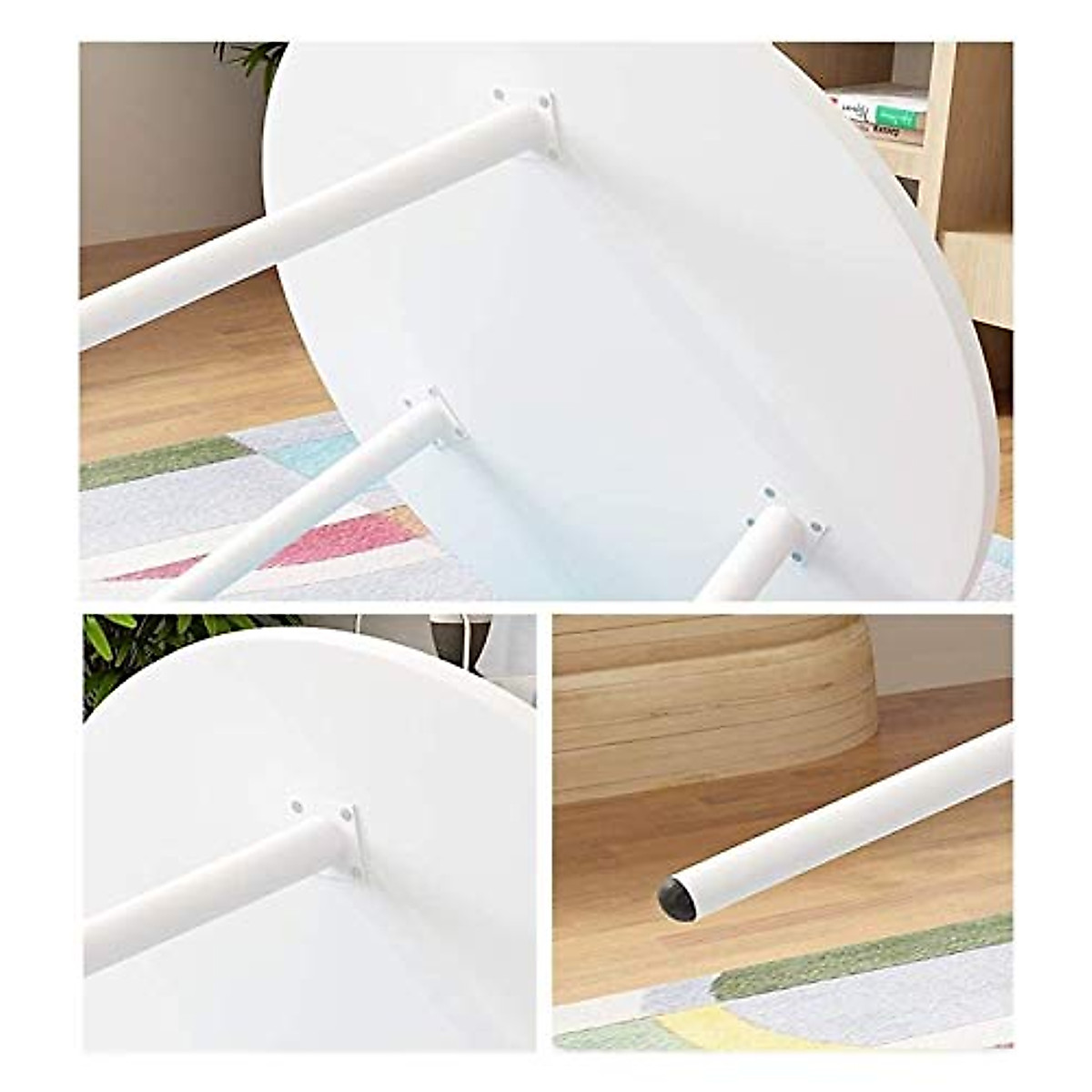 Office Business Hotel Lobby Dining Table Set, Office Negotiation Table and Chair Combination Business Meeting Small Round Table Lounge Home Balcony Living Room Pet Shop (Color : Blue) ( Color : Grey )