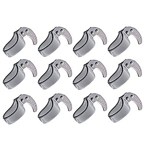 The Original Handy Safety Knife - Utility Ring Knife for Finger with Sharp, Curved Blade - Ring Size 16 - Grey - Standard Blade - Dozen - By Handy Twine Knife