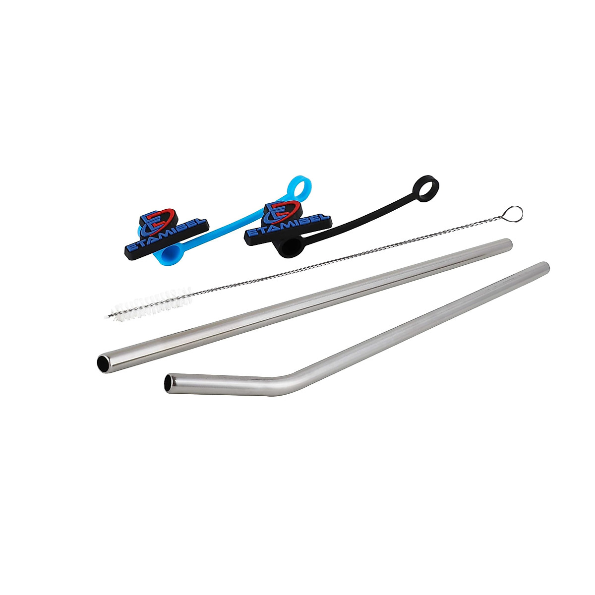 ETAMIBEL 20oz Double Wall Stainless Steel Vacuum Insulated Tumbler with Handle Straw Lid Straw Toppers Straw Brush | Thermos Flask for Water Iced Tea Coffee Smoothie and More| Portable Mug For travel